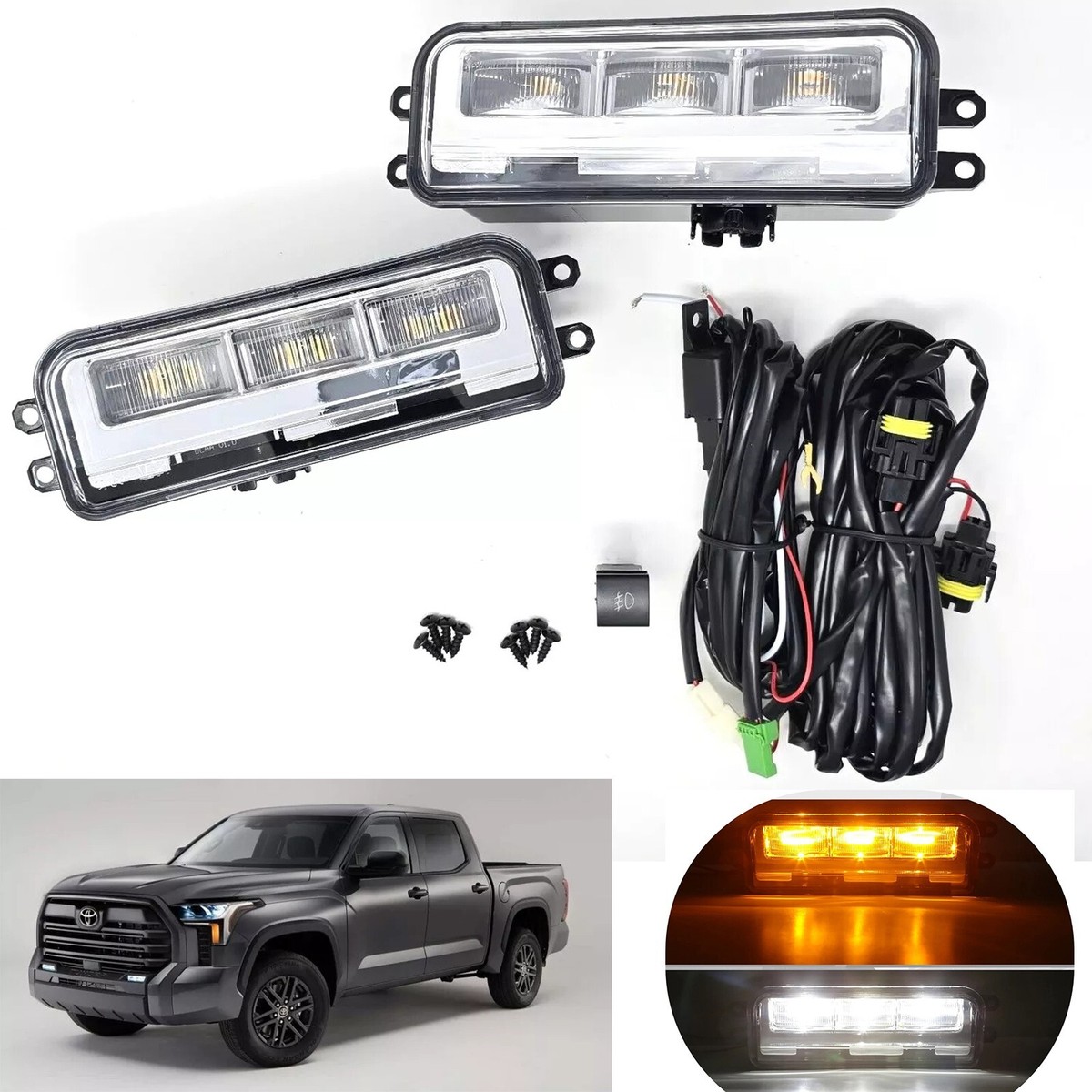 Tundra Driving Light Kit Baja Designs Tundra S1 Vent LED Light Kit;