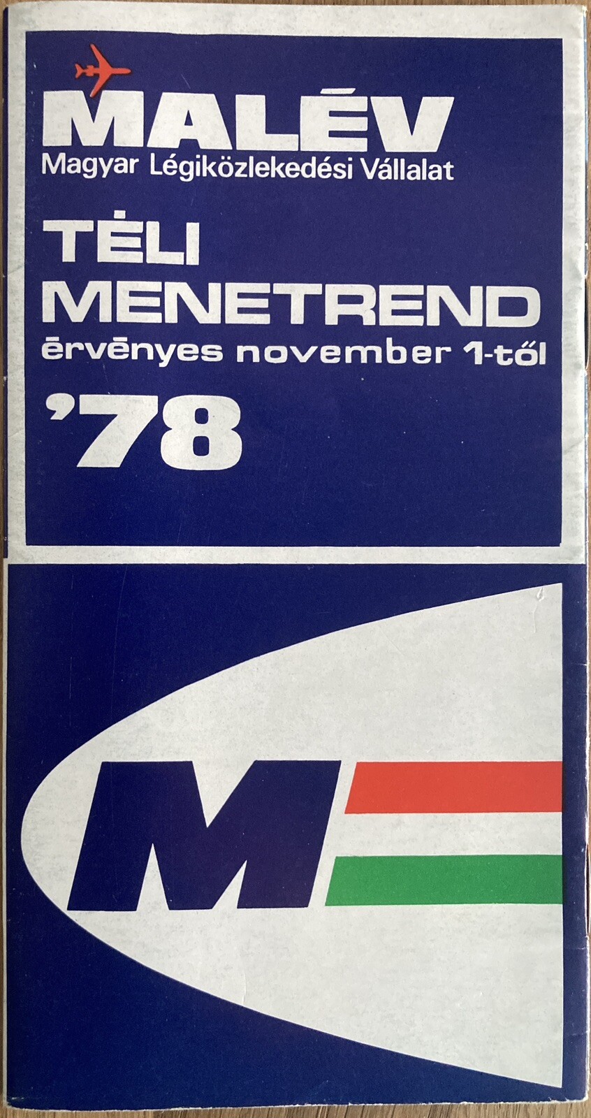 MALEV HUNGARIAN AIRLINES WINTER 1978/79 TIMETABLE IL18 TU134 TU154 | eBay