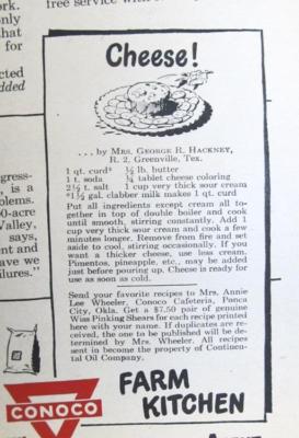 Original 1949 Conoco Recipe Ad Endorsed Mrs George Hackney, Greenville ...