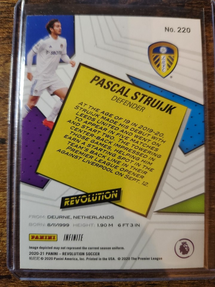 2020-21 Revolution EPL Soccer Pascal Struijk Rookie Infinite SP #220 ...
