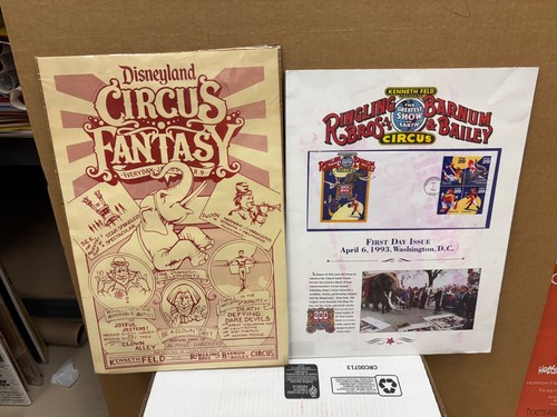 VINTAGE TWO RINGLING BROS. CIRCUS PIECES FIRST DAY ISSUE RINGMASTER, DISNEY PLUS | eBay