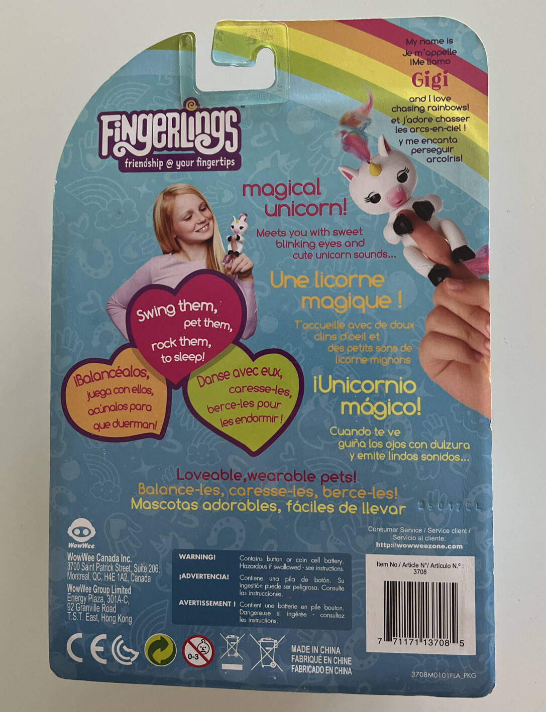 NEW! FINGERLINGS ~ GIGI Baby Unicorn ~ Toys R Us Exclusive White NIB ...