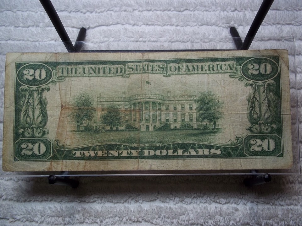 1929 $20 Kansas City Kansas KS National Currency T1 # 6311 Commercial ...