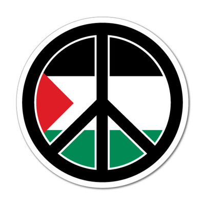 Peace Sign For Palestine Sticker Flag Bumper Water Proof Vinyl #7499EN ...
