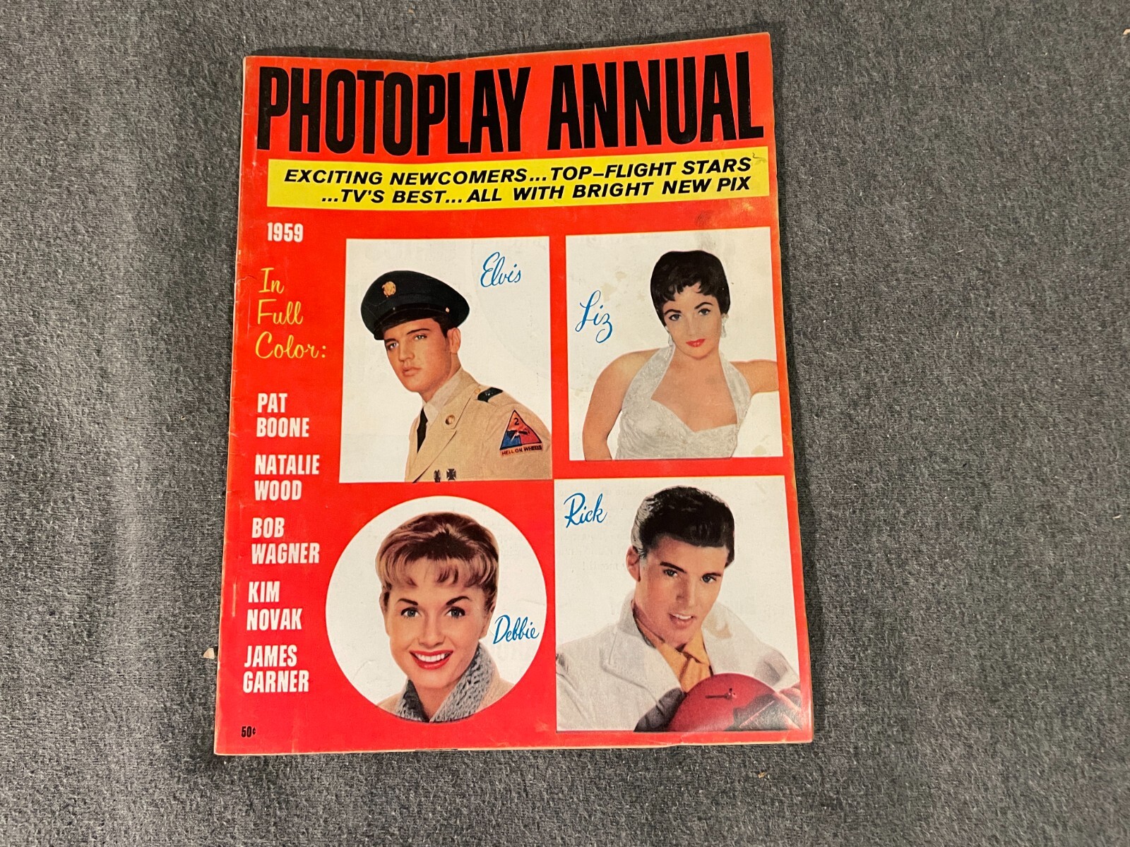 Photoplay Annual Magazine 1959 Elvis Presley Kim Novak Liz Taylor Ricky ...