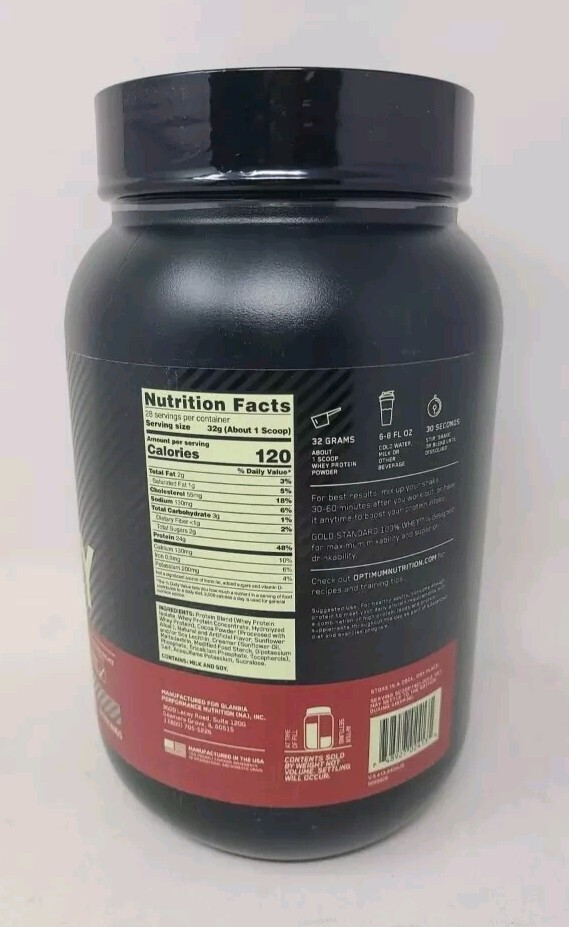 Optimum Nutrition Gold Standard Whey 100% Protein 2 lb Extreme Milk ...