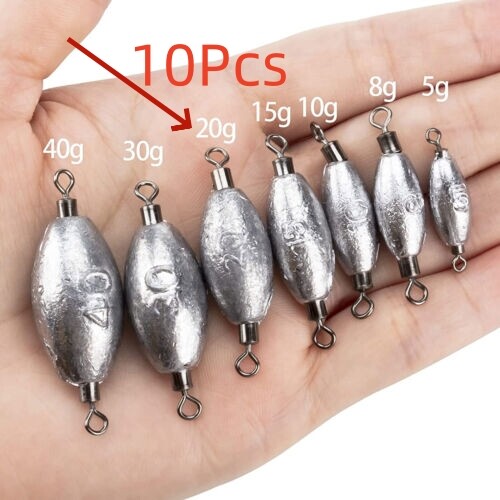Fishing Sinker Weights For Freshwater Saltwater Egg Lead Fishing ...