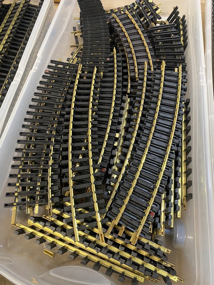 Huge Lot Brass 173+ Pcs G Scale Track Aristo Craft USA Trains LGB ...
