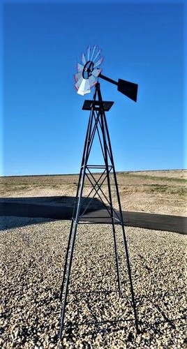 10 foot Garden Windmill Extended strong durable Red Or Grey Sturdy Iron ...