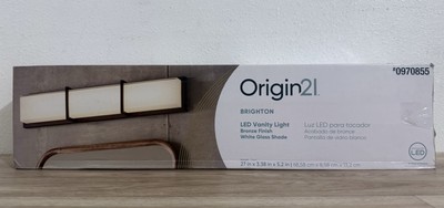 Origin 21 Brighton 27-in 4 -Light Brushed Nickel Integrated LED Vanity ...