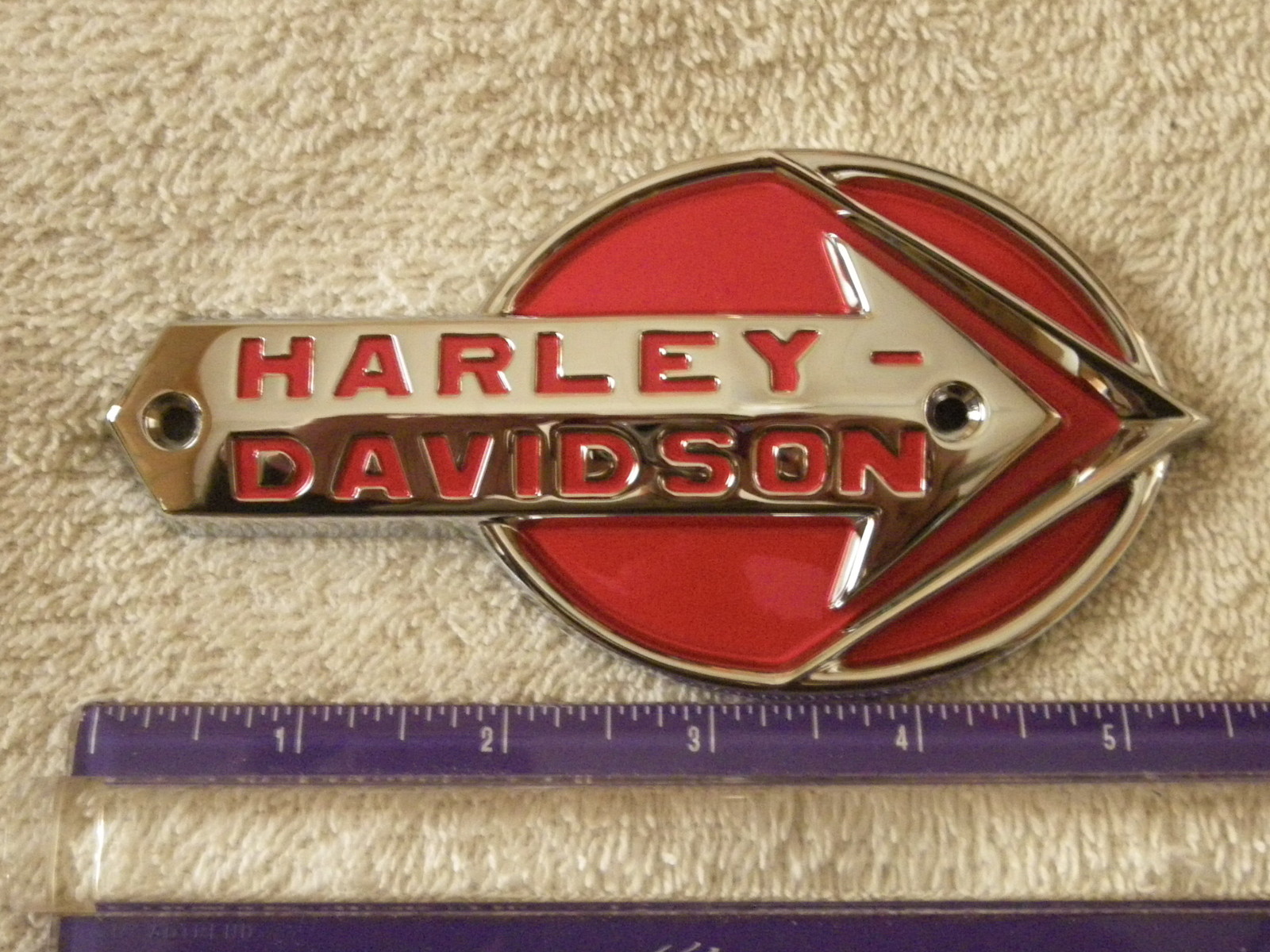 Harley 1959-1960 Nameplate 61773-59 left & 61774-59 right .. SHIPS in 2 ...