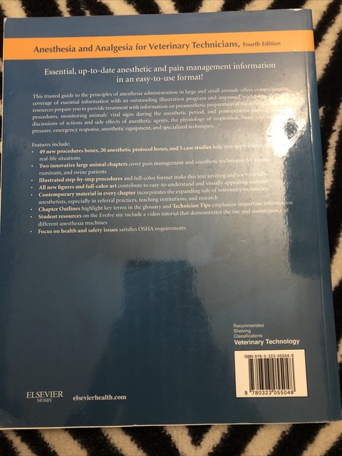 Anesthesia and Analgesia for Veterinary Technicians by Phillip Lerche ...