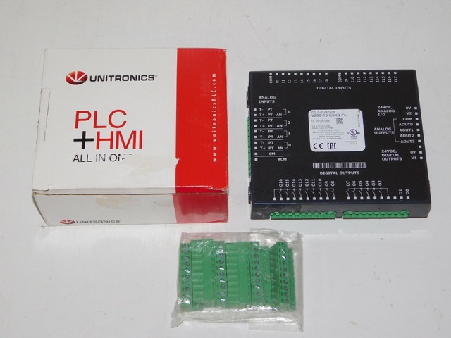 Unitronics V200-18-E3XB-FL Snap In I/O Module Machine Motion Control ...