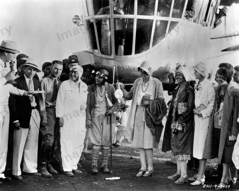 8x10 Print Amelia Earhart Goodyear Blimp Defender Christening #AEAR | eBay