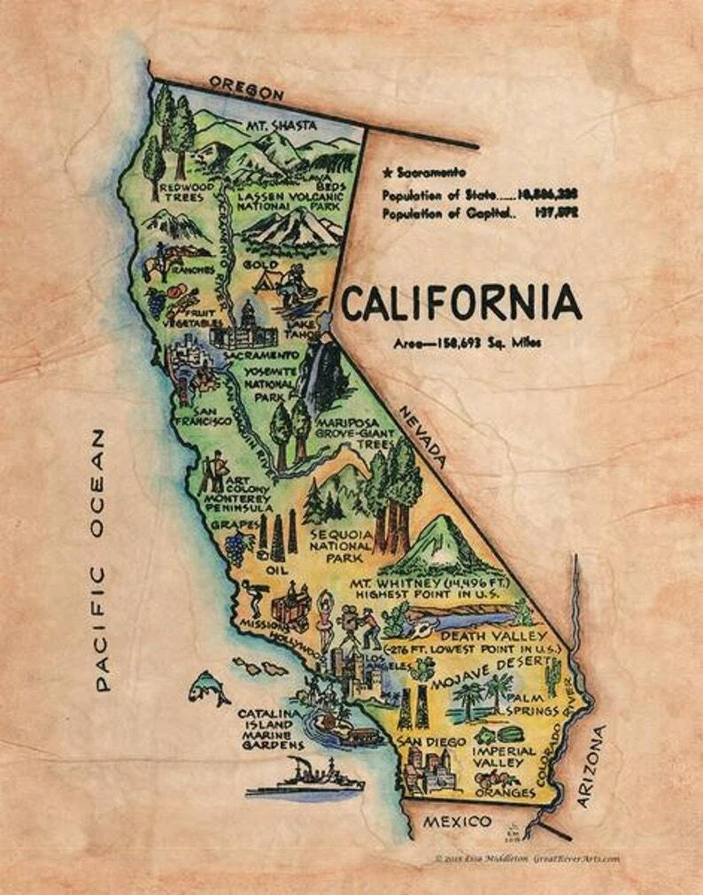 Coloring Map Of California