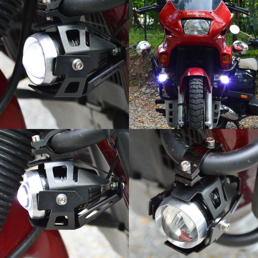 Spotlight Additional Black LED Cree U5 15W Harley Davidson 883 1200 ...