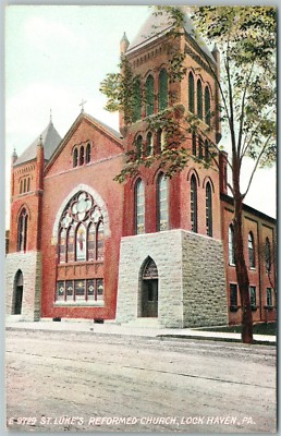 LOCK HAVEN PA ST. LUKE'S REFORMED CHURCH ANTIQUE POSTCARD | eBay