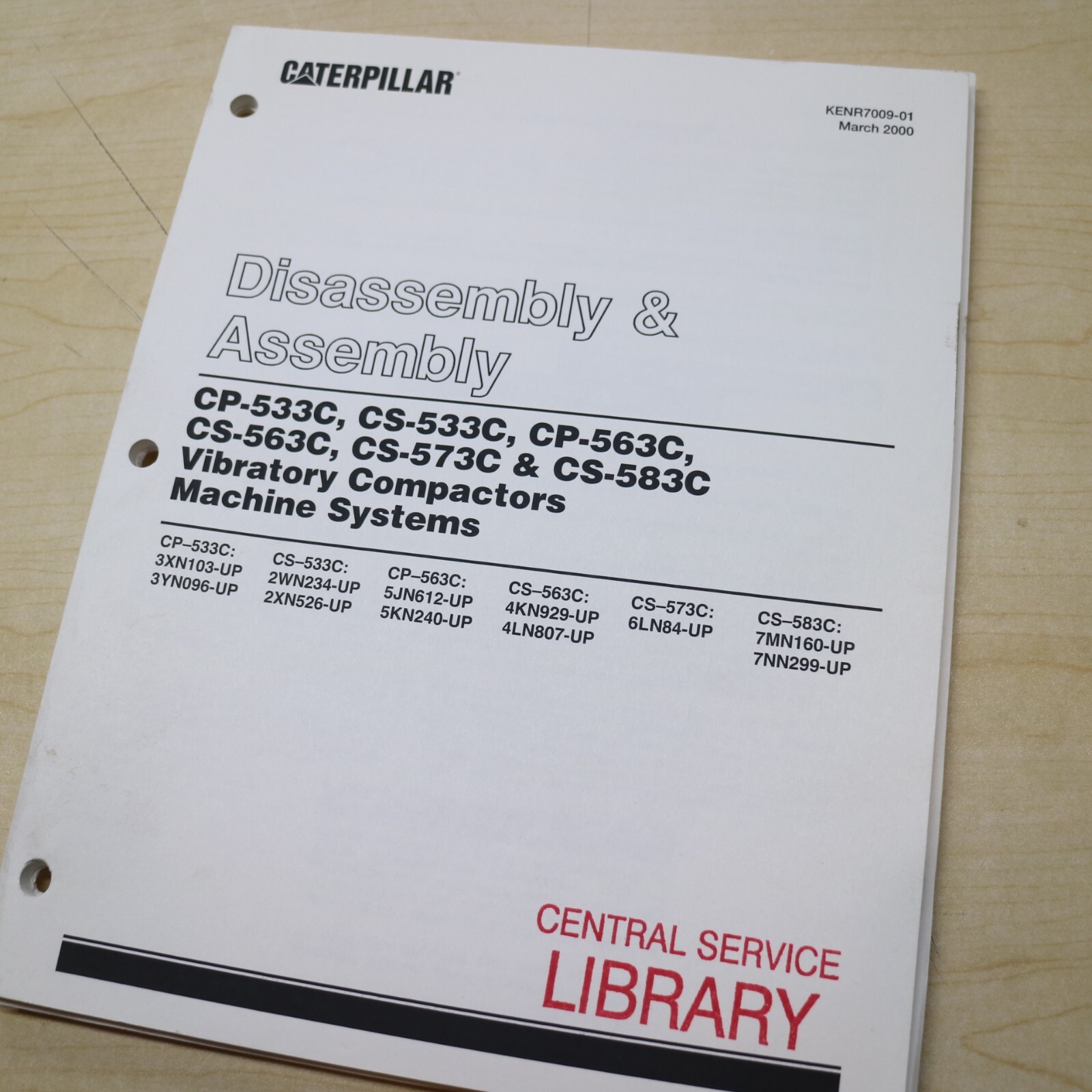 CAT Caterpillar CP CS 533C 563C 573C 583C Compactor Service Disassembly ...