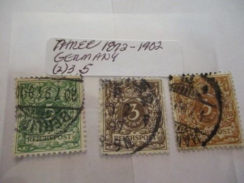 Three 1872-1902 Germany Postage Stamps - (2)3, 5 Denomination | eBay