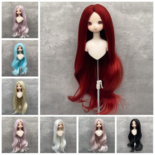 Long hair middle part High Temperature Fiber BJD Doll Wig for 1/3 1/4 1 ...