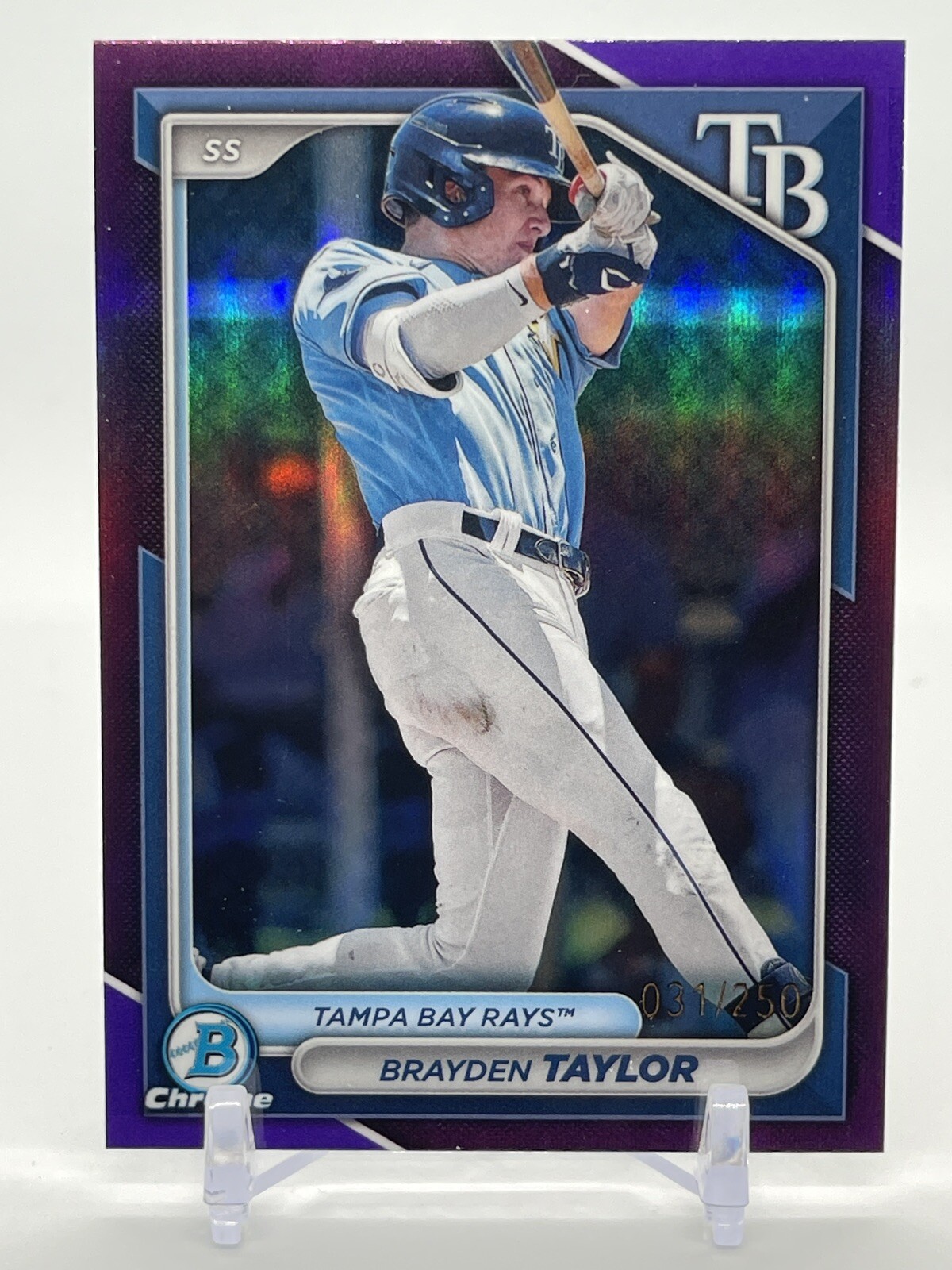 Brayden Taylor 2024 Bowman Chrome Prospects Purple Refractor /250 #BCP ...