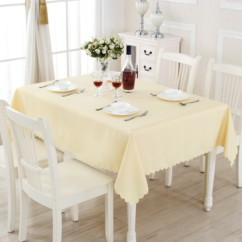 Plain Tablecloth Table Cover Cloth Banquet Wedding Cafes Rectangle ...