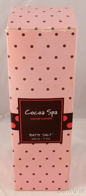 COCOA Spa COCOA CURRANT Bath Salt 7 oz 200 gr NEW NIB BOX IS IMPERFECT ...
