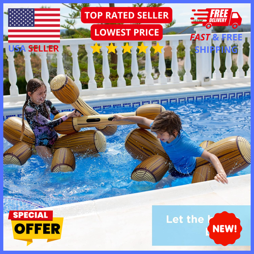 Extra Durable Inflatable Battle Logs - Thick PVC, No Bending - Pool ...