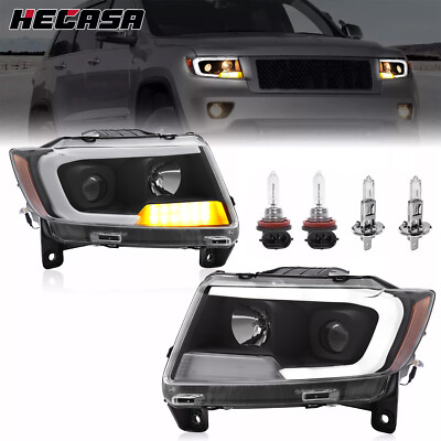 For Jeep Grand Cherokee 2011 2012 2013 LED DRL Projector Headlights # ...