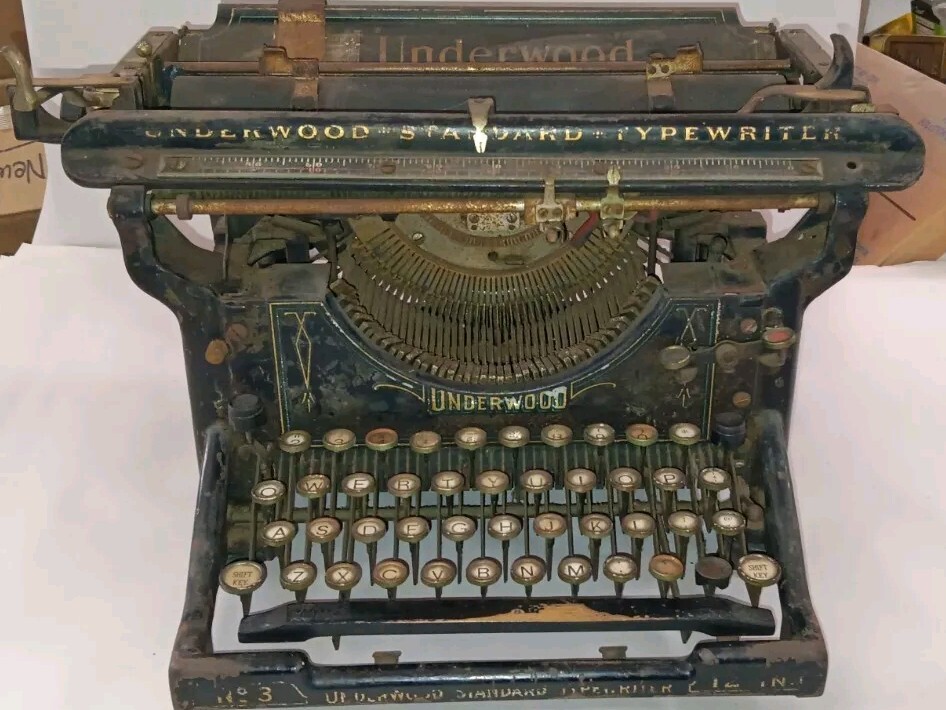 ANTIQUE Underwood Manual Typewriter No. 3 Early 1900's | eBay