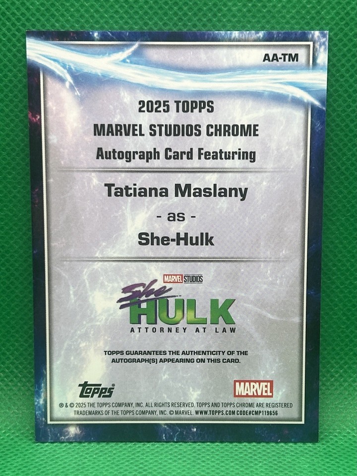 2025 Topps Chrome Jennifer Walters / She-Hulk Marvel Studios Auto | eBay
