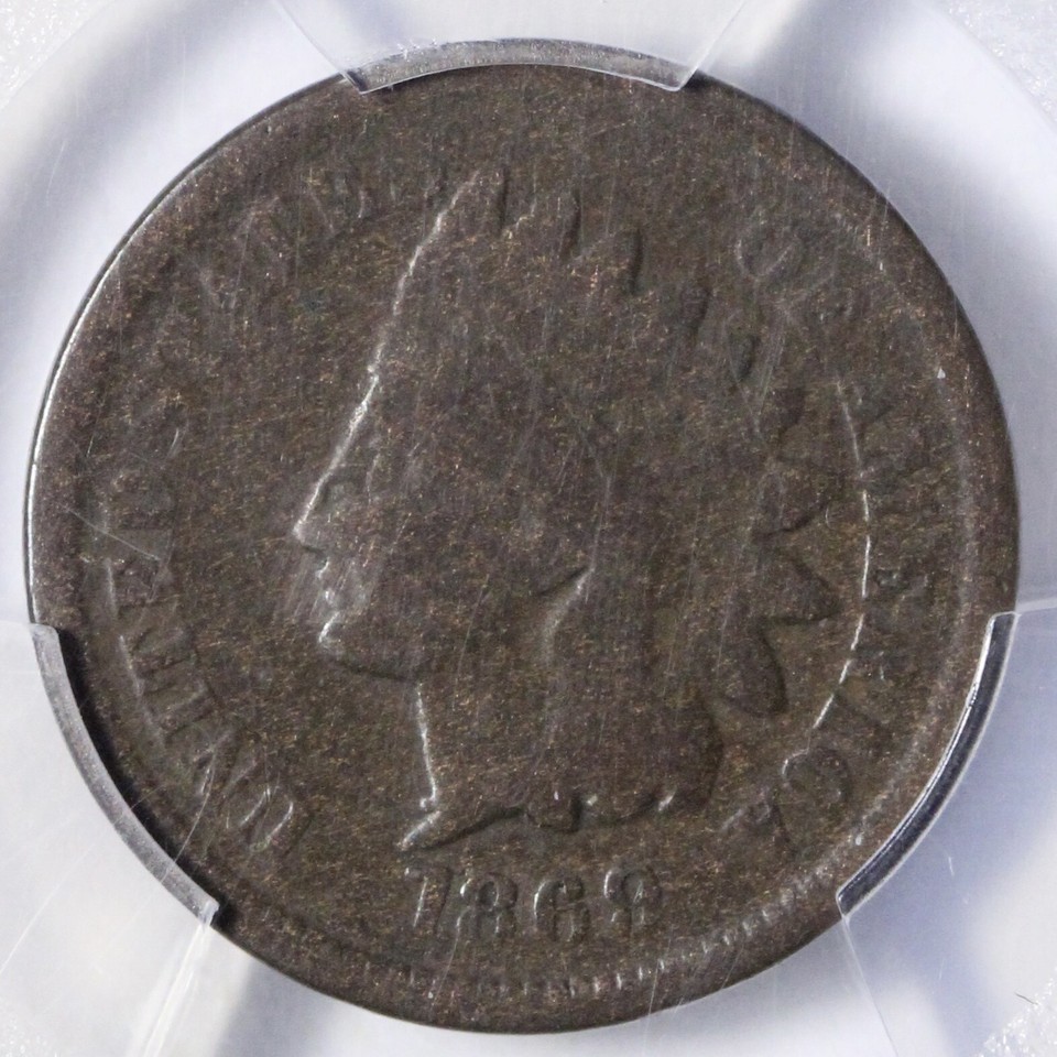 1869/9 (Not Labeled) Indian Head Cent Penny PCGS G6 G06 Popular Variety ...