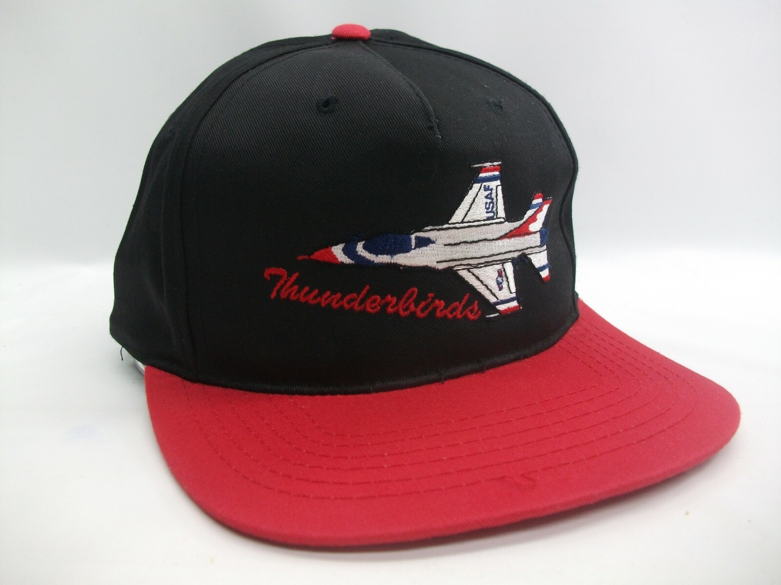 Thunderbirds USAF Script Hat Black Red Snapback Baseb… - Gem