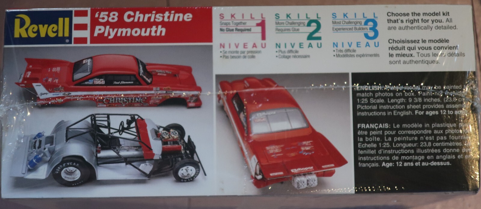 Revell 58 Christine Plymouth Drag Car MODEL KIT 1:25 vintage RARE ...