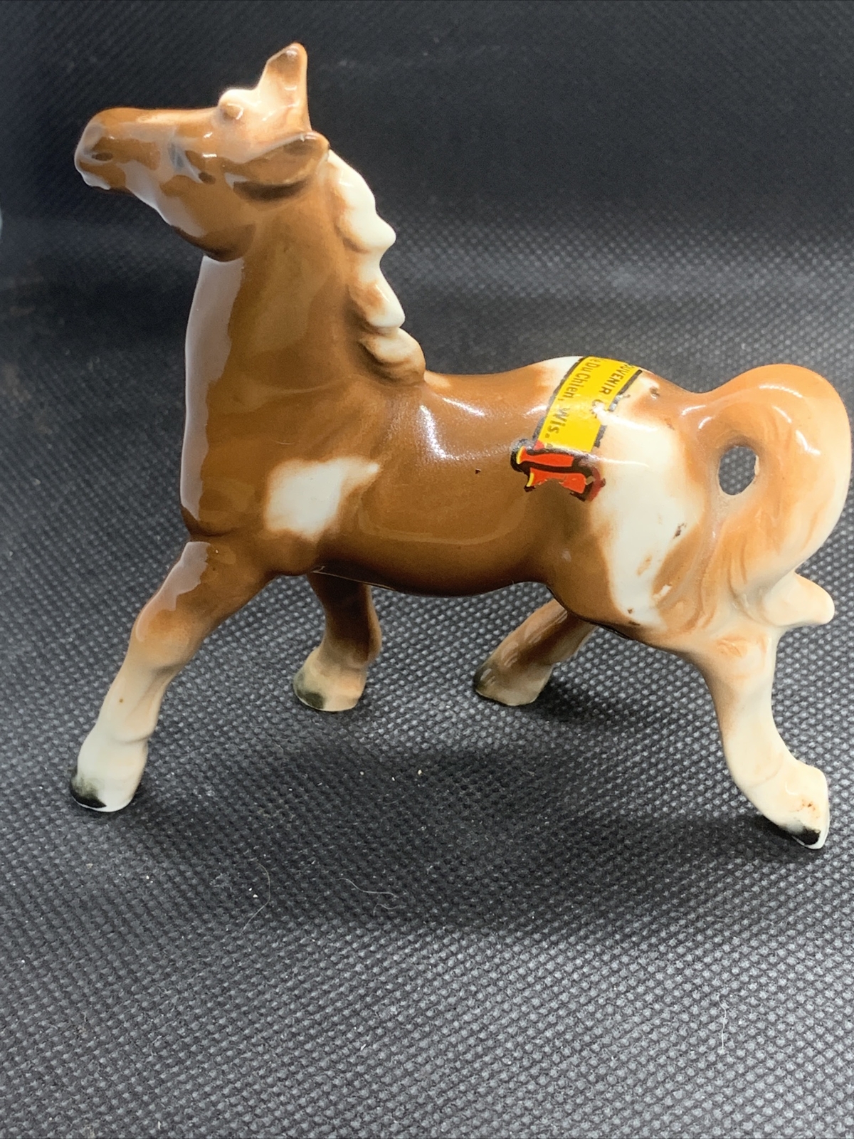 Vintage Victoria Ceramics Porcelain Pinto Horse Pony Figurine Brown ...