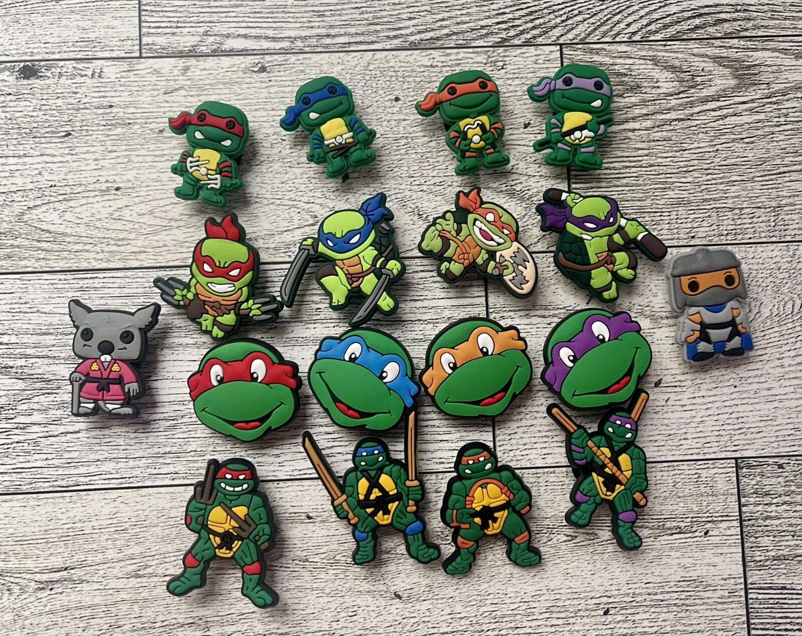 Lot of 18 Ninja Turtles Charms compatible with Crocs. | eBay