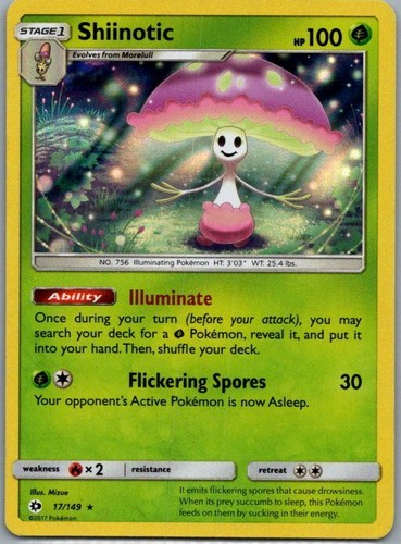 Shiinotic SM Base Set 17/149 Near Mint NM Holo Rare | eBay