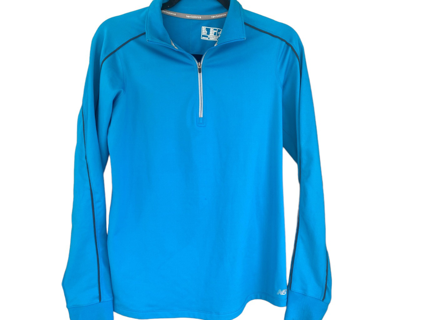 New Balance sky blue 1/4 zip runners/golf long sleeve… - Gem