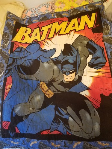 Batman blanket quilt comforter bedspread Youth Toddler batmobile 46" x ...