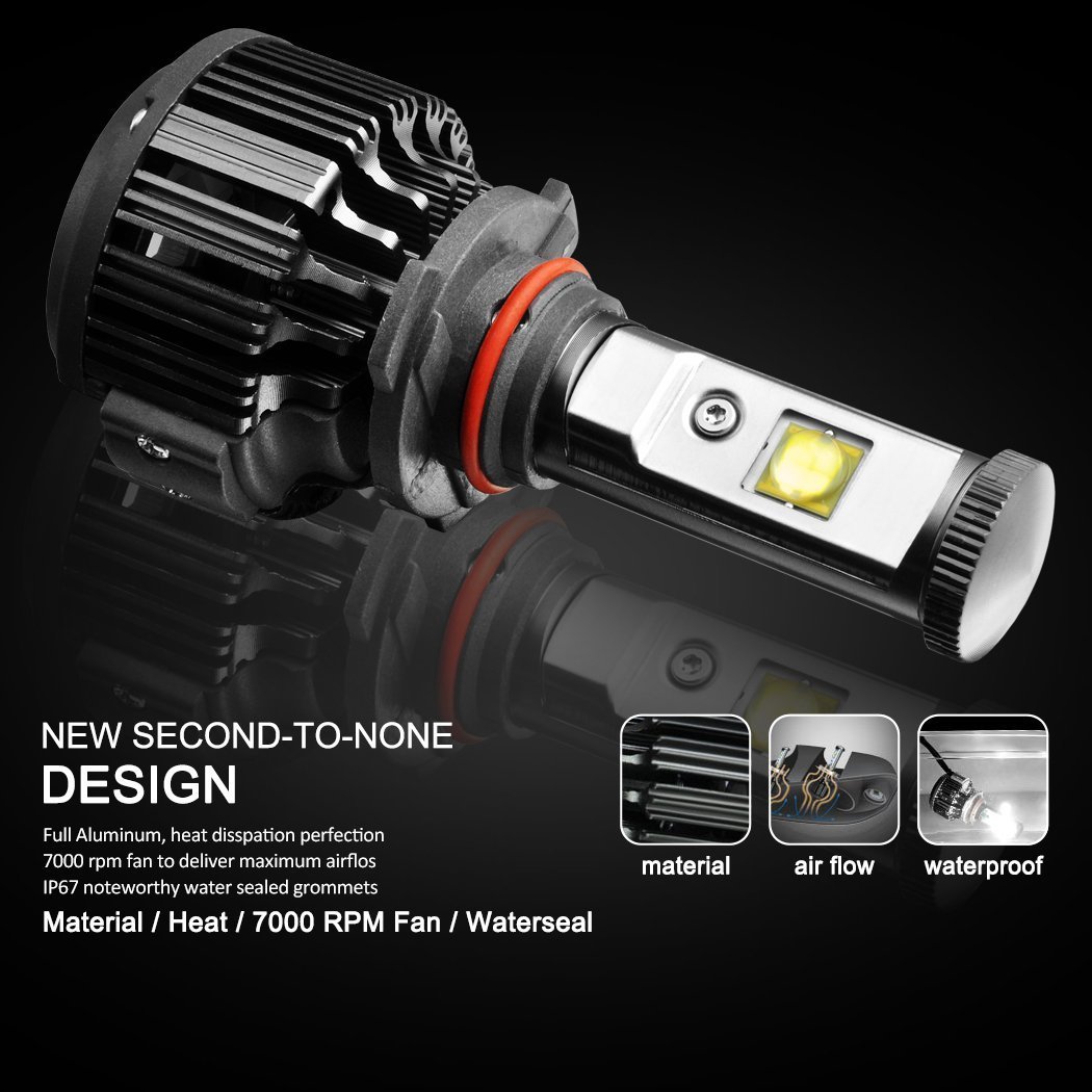 US Cree V16 Turbo LED Headlight Kit 7200Lm & 60W/Set HB3/9005 Xenon ...