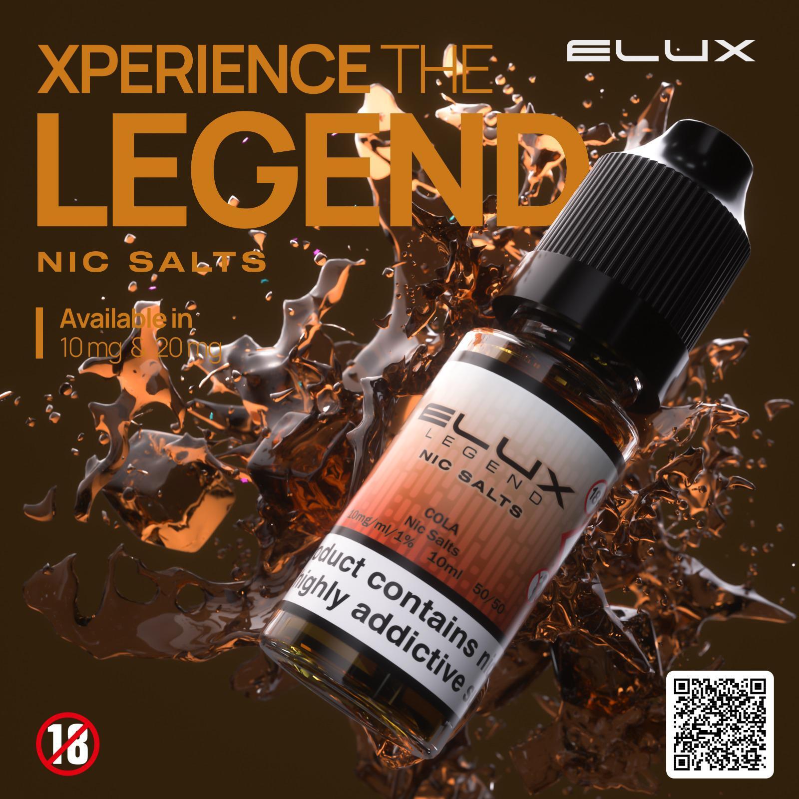 Elux Nic Salt 10ml E Liquid Vape Juice- Elux Salts 50VG/50PG- Best ...