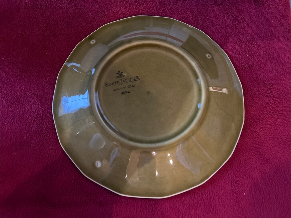 Vintage Homer Laughlin Olive Green Serving Plate and Cup-Set of Two | eBay