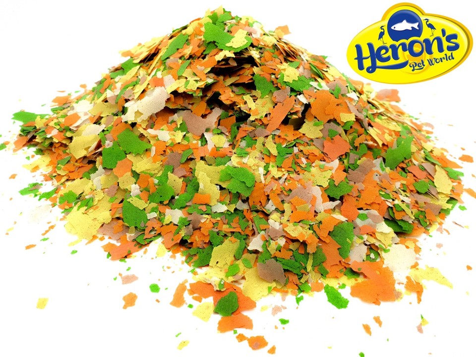 HERONS Premium Pond Flakes KOI CARP GOLDFISH ORFE COLDWATER POND FISH ...