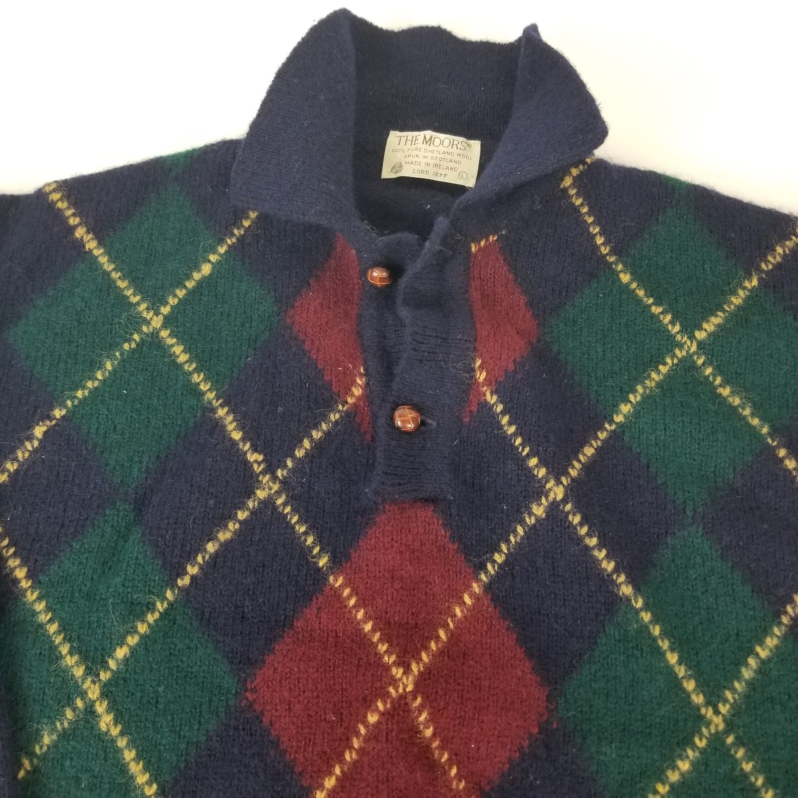 The Moors Lord Jeff 100% Shetland Wool Sweater Vest M… - Gem