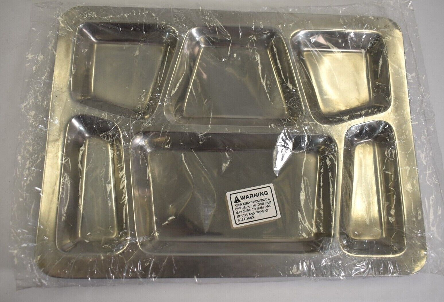 Winco SMT-2 6 Compartment Mess Tray Style B Stainless Steel Medium Lot ...
