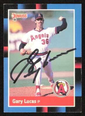 GARY LUCAS Autograph Baseball card auto LOS ANGELES ANGELS | eBay