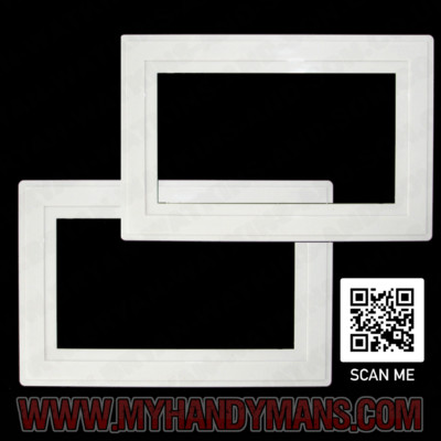 2 x White Finger Plates Light Switch Double Plug Socket Surround Panel ...