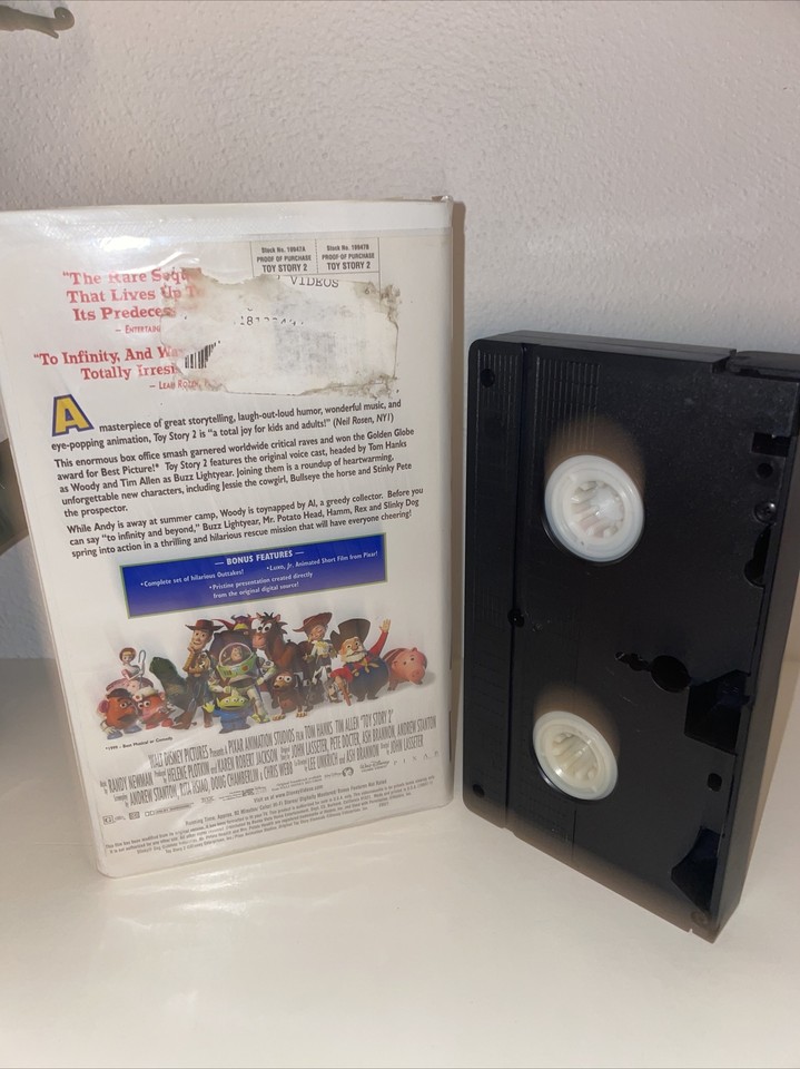 TOY STORY 2 VHS 2000 Tom Hanks Tim Allen #19947 Clam Shell BLOCKBUSTER ...