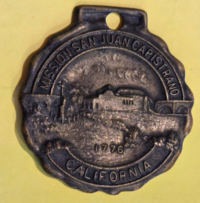 Vintage Key Fob, St. Christopher Medal, Mission San Juan Capistrano | eBay