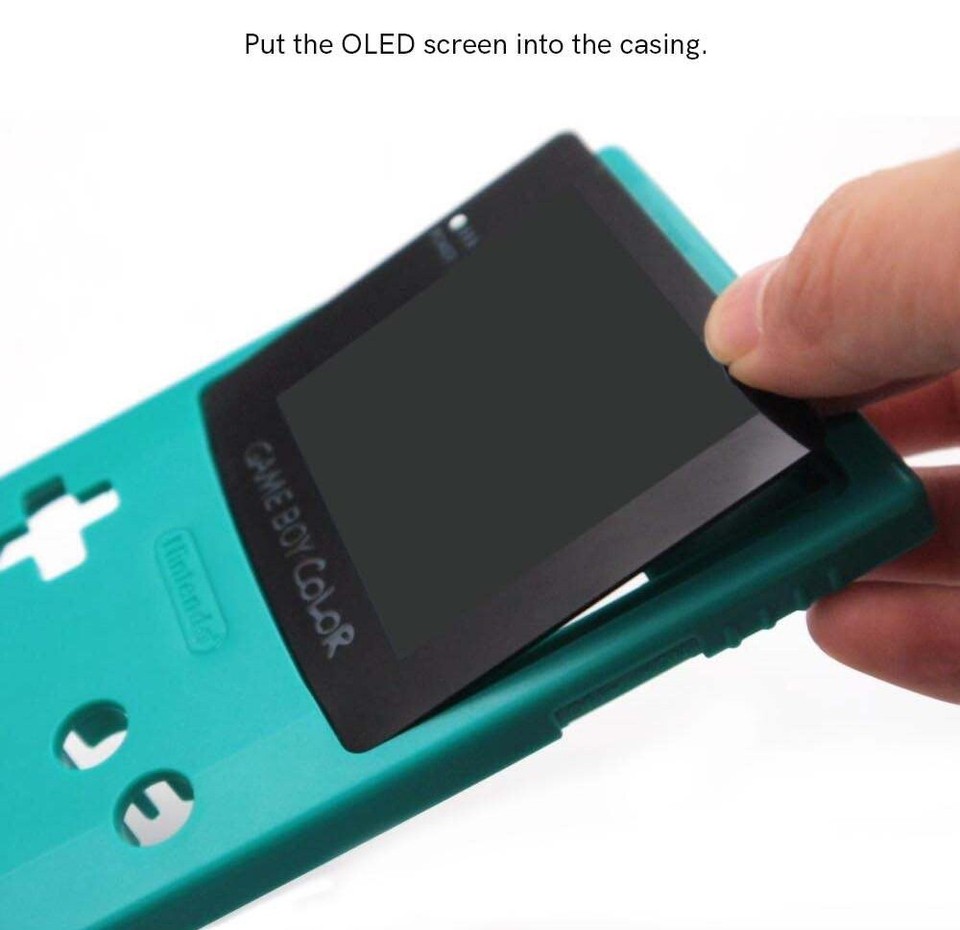 Game Boy Color AMOLED OLED Touch Screen Upgrade Kit + Trimmed Shell ...